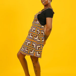 Pink Pinafore Dress, African Print Dress, Colourful Summer Dress ...