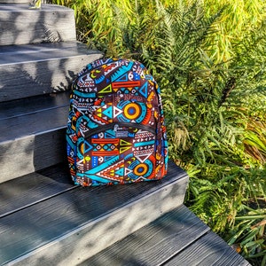 Be Rave Backpack, African Print Backpack, African Bags, Colourful ...