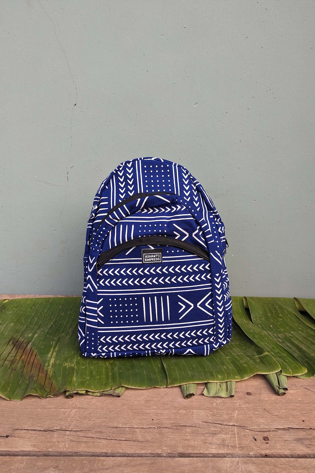 Blue and White Backpack, African Print Bag, School Bag, Ankara Bag ...