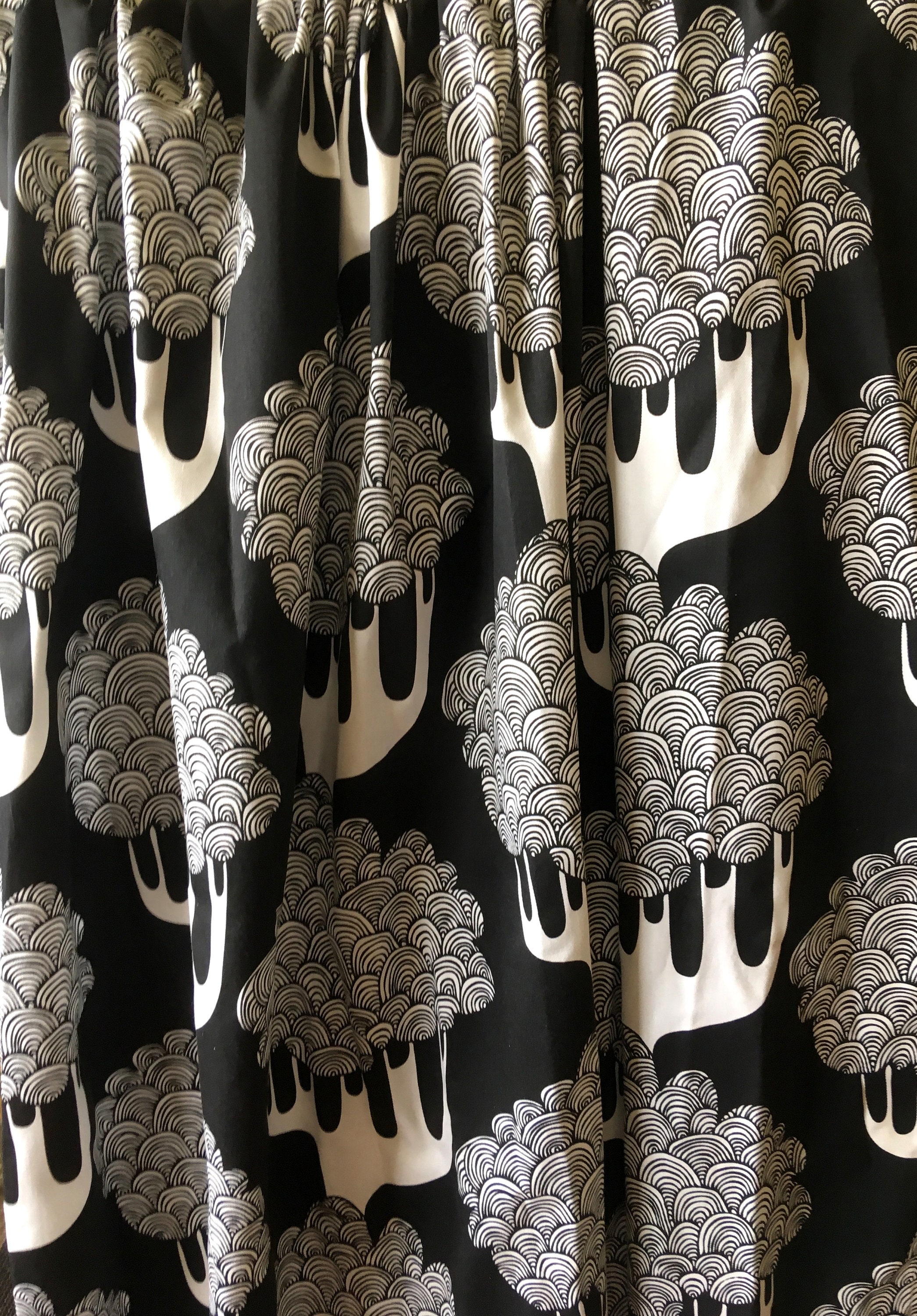 Pair of Curtains in Cotton Fabric " Kajsamia" Design Emma Hagman for ...