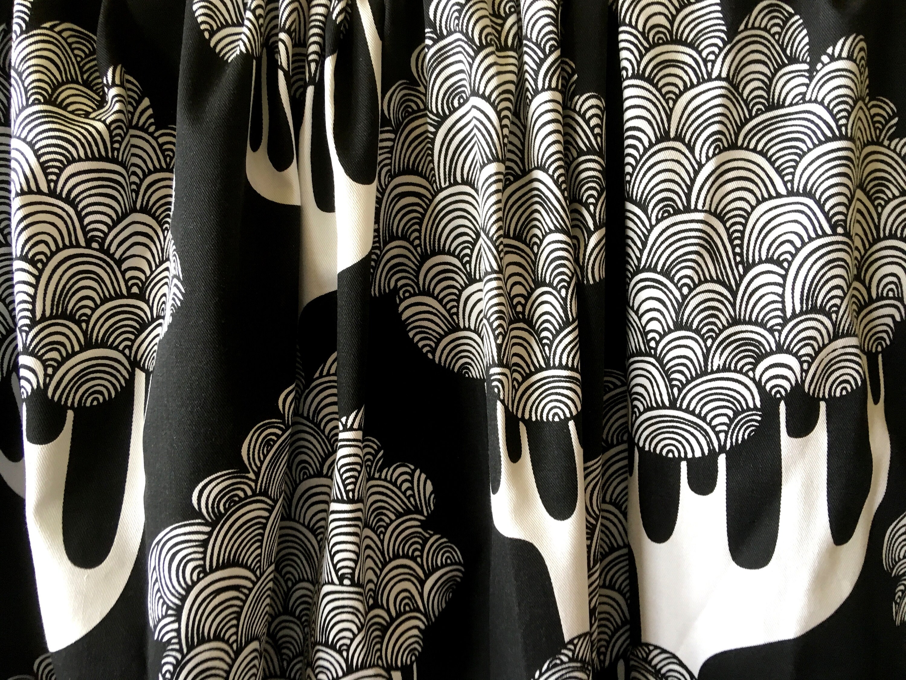Pair of Curtains in Cotton Fabric " Kajsamia" Design Emma Hagman for ...