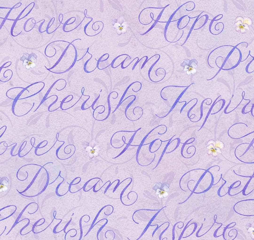Pretty as a Pansy Calligraphy Words, lavender, 1014-51 by Jane Shasky ...