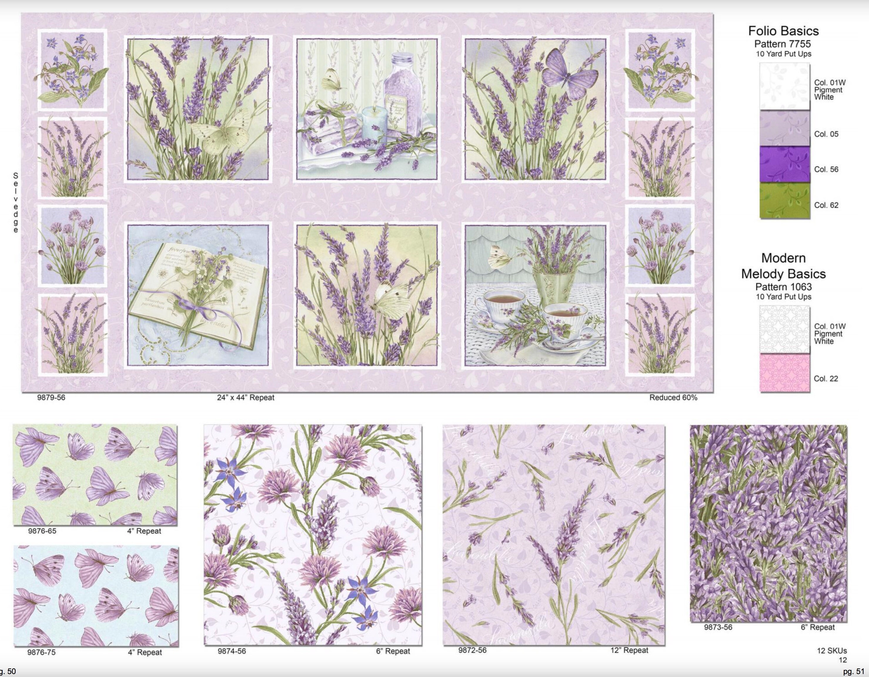 Lavender Garden Panel With Labels Multi 9880P-15 Cotton - Etsy
