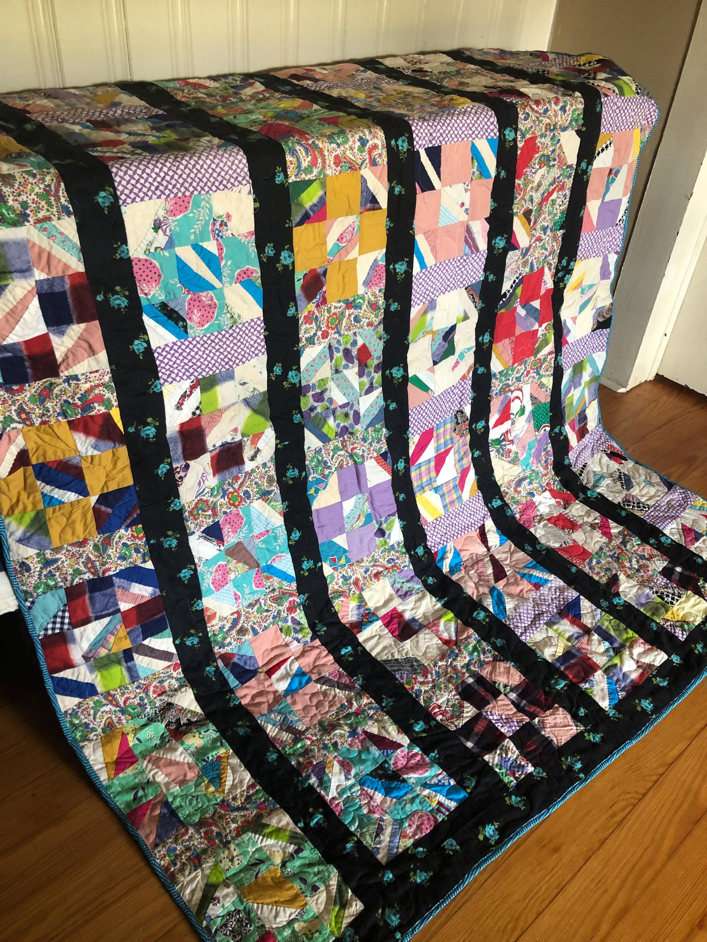 Vintage Patchwork Rose Quilt - Etsy