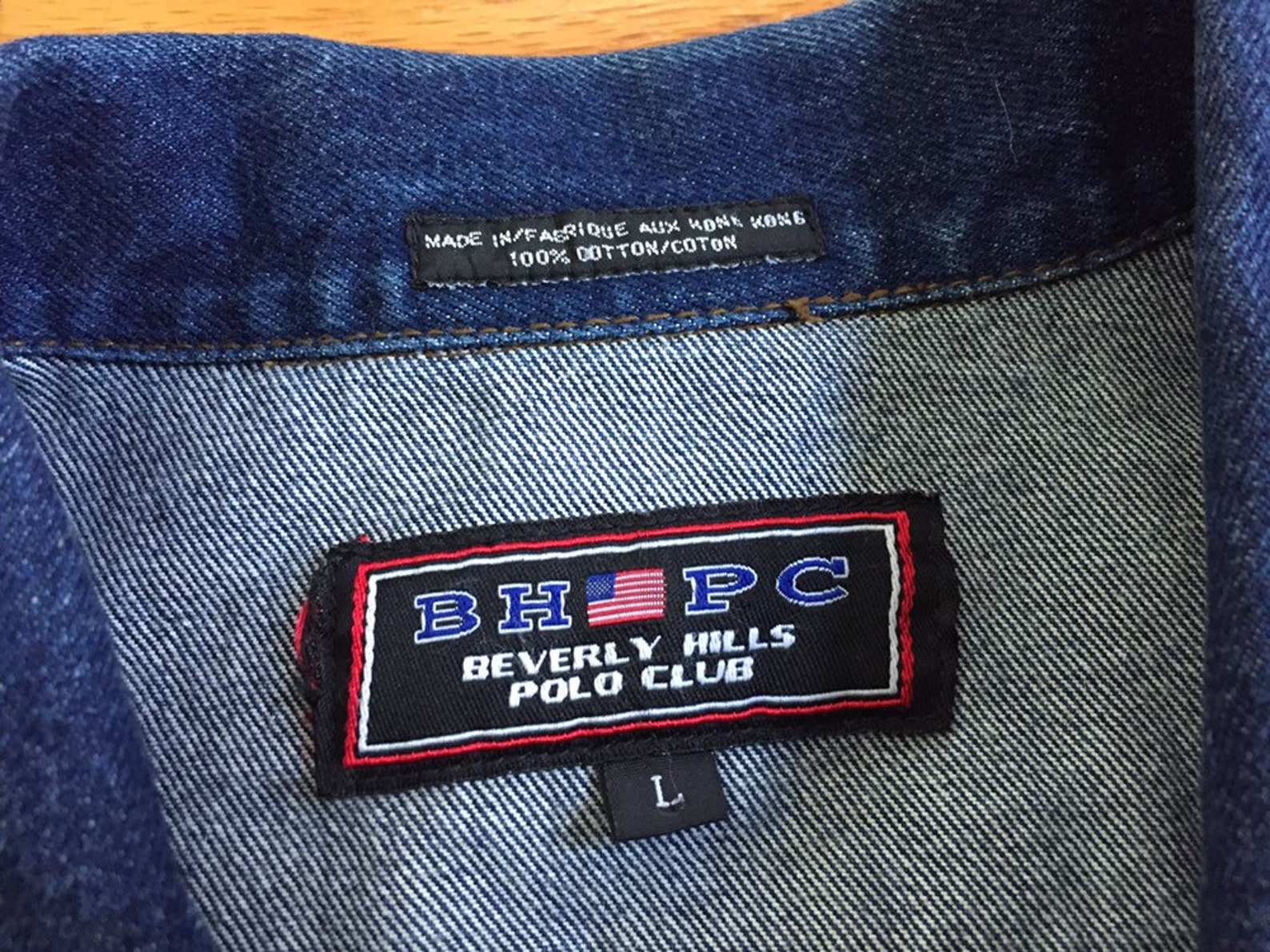 90s BHPC Dark Wash Denim Jacket Size LARGE ~ B610 - Etsy