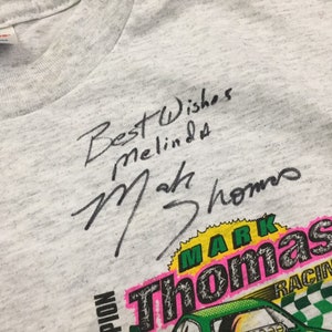 Vtg Mark Thomas Drag Racing Autographed T-shirt Size LARGE ~ 1a799 - Etsy