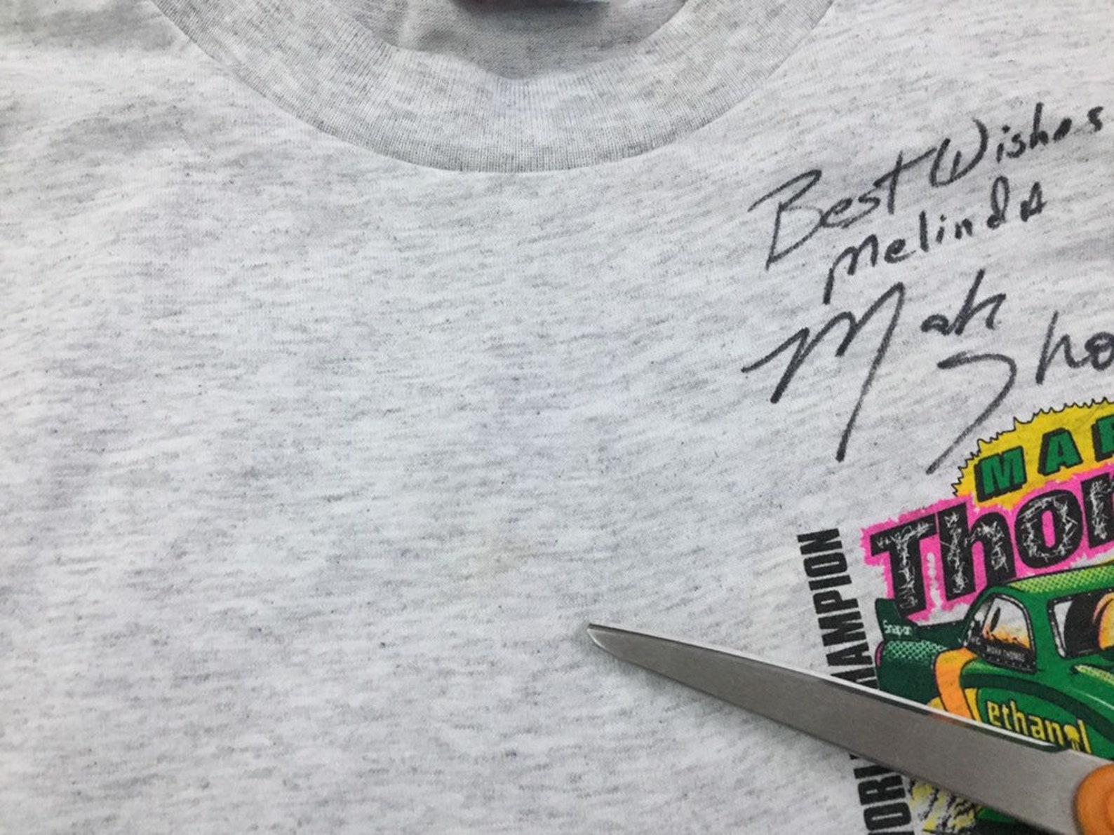 Vtg Mark Thomas Drag Racing Autographed T-shirt Size LARGE 1a799 - Etsy