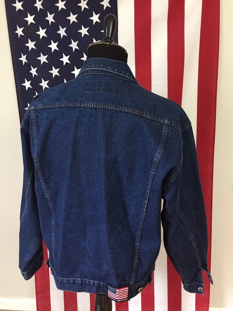 90s BHPC Dark Wash Denim Jacket Size LARGE ~ B610 - Etsy