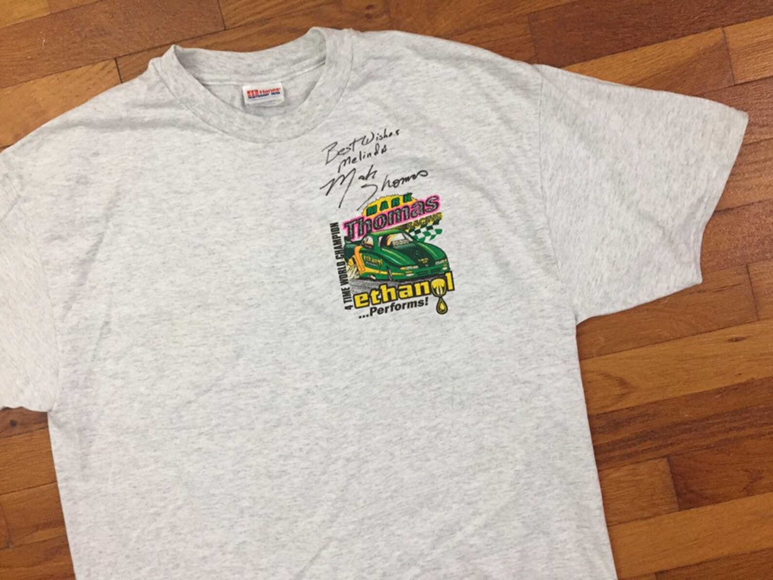 Vtg Mark Thomas Drag Racing Autographed T-shirt Size LARGE 1a799 - Etsy