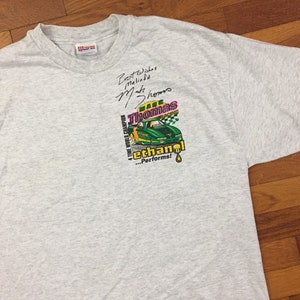 Vtg Mark Thomas Drag Racing Autographed T-shirt Size LARGE ~ 1a799 - Etsy