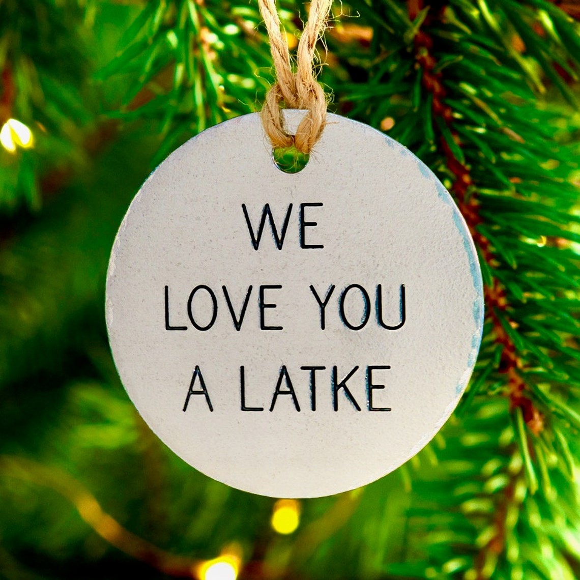We Love You a Latke/hanukkah Decorations/jewish Christmas - Etsy