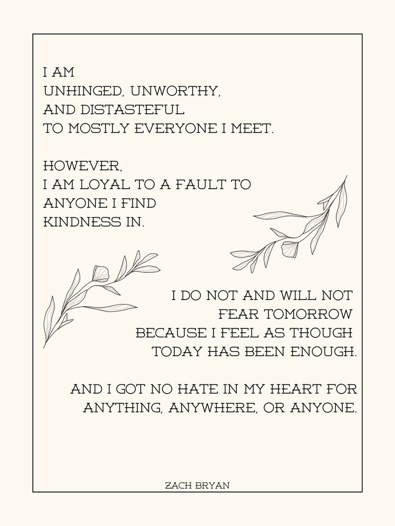 Zach Bryan Fear & Fridays Poem Longer Version Poster Digital - Etsy Zach Bryan Fear & Fridays Poem Longer Version Poster Digital - Etsy