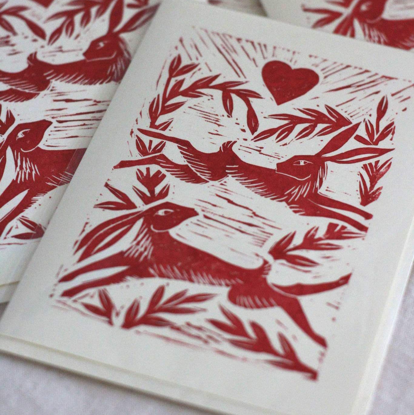 Loving Hares 5x7 Inch Anniversary/wedding/valentines Card - Etsy UK