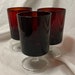 Luminarc Arcoroc Ruby Wine Goblet Glasses Clear Glass Pedestal Bases ...