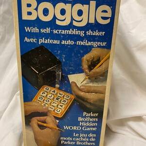 Boggle Deluxe Parker Brothers Hidden Word Game Vintage 1976 Board Game ...