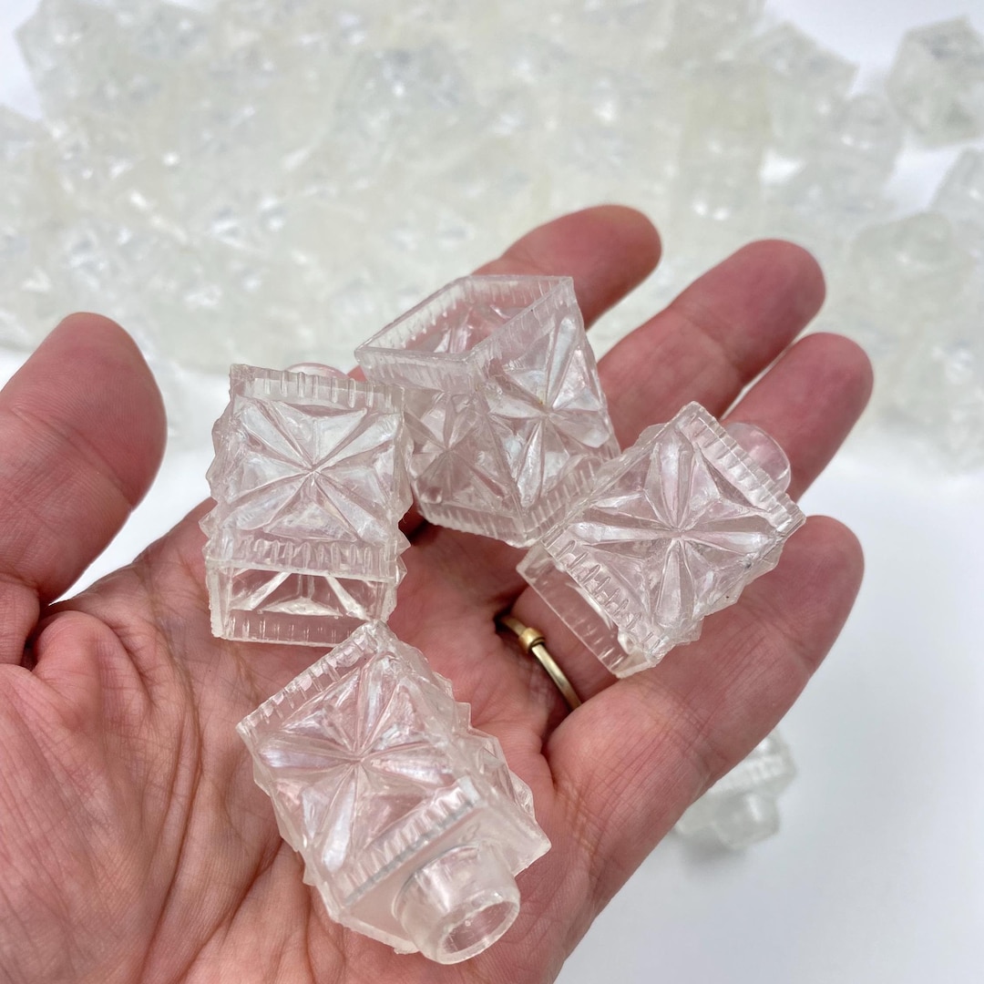 Mini Light Reflector Covers Set of 69 Vintage Hard Plastic Crystal Look ...