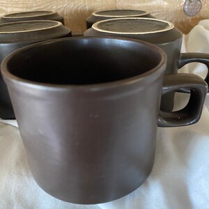 Doverstone England Brown Coffee Mugs Set of 8 Vintage Stoneware Made in ...