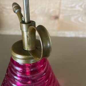Pink Glass and Brass Beehive Shape Atomizer Vintage Flash | Etsy