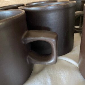 Doverstone England Brown Coffee Mugs Set of 8 Vintage Stoneware Made in ...