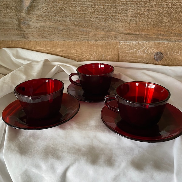 Red Tea Cups - Etsy