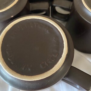 Doverstone England Brown Coffee Mugs Set of 8 Vintage Stoneware Made in ...