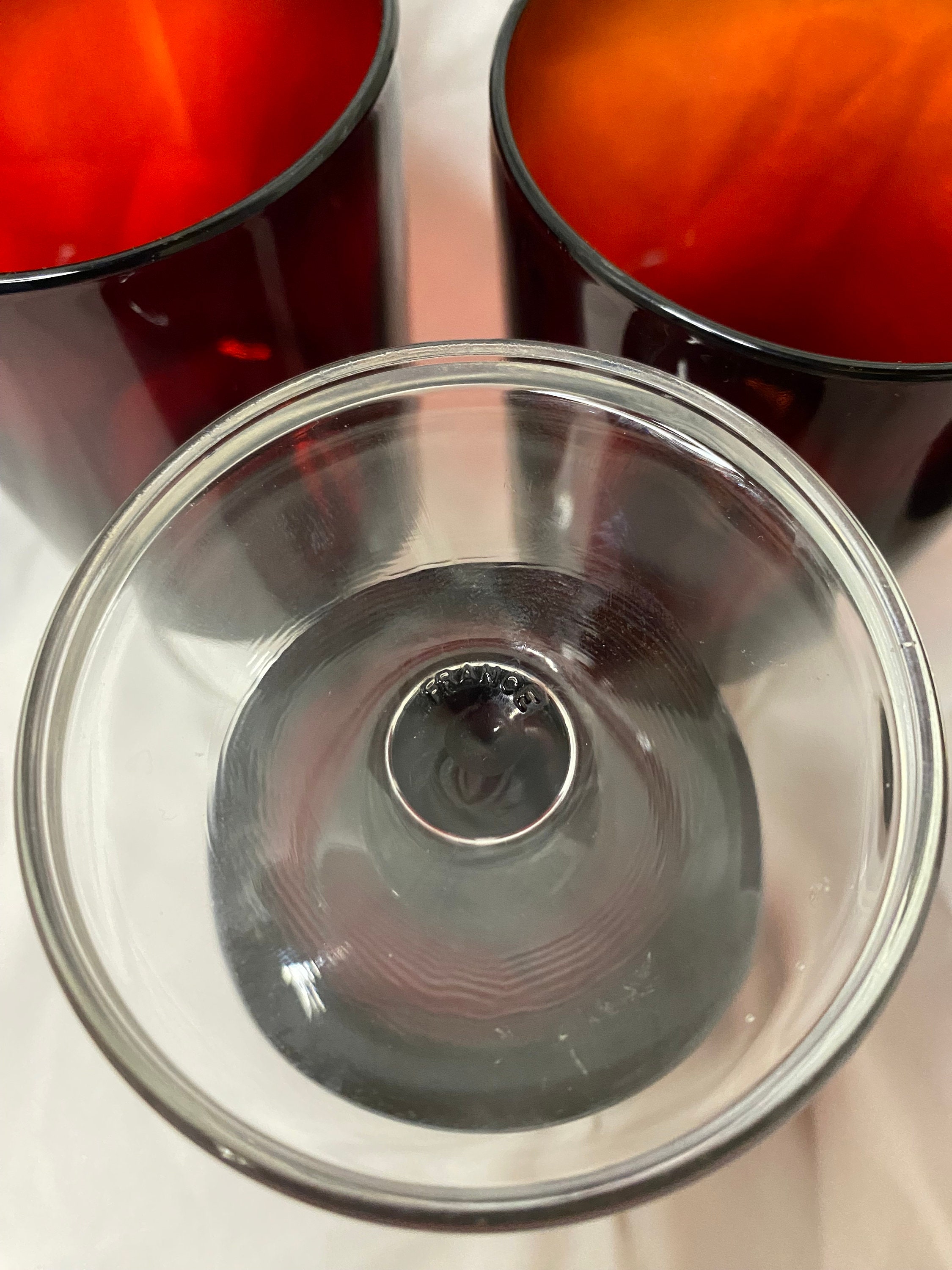 Luminarc Arcoroc Ruby Red Wine Water Goblets Set of Four Large - Etsy