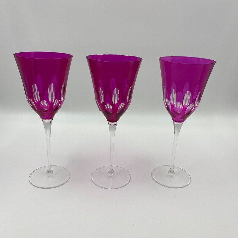 Hot Pink Wine Glasses - Etsy