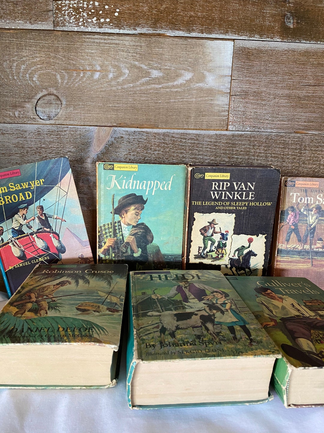 Companion Library Books Vintage Set of Seven 2 in 1 Illustrated Books ...