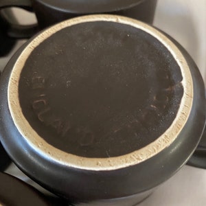 Doverstone England Brown Coffee Mugs Set of 8 Vintage Stoneware Made in ...