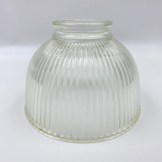 Vintage Clear Ribbed Glass Lamp Shade