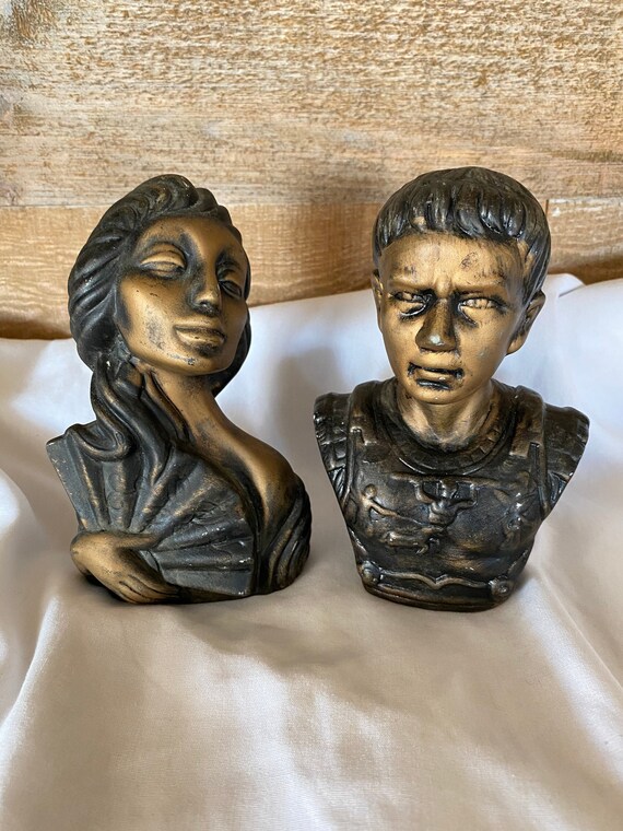 Julius Caesar and Cornelia Busts Shelf Decor Vintage Home - Etsy