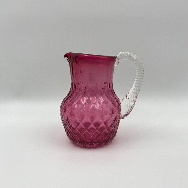 Pink Glass Pitcher - Etsy