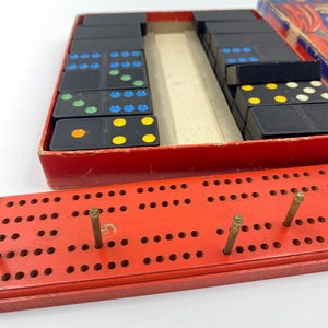 Vintage 1930s Sniff Game Dominoes Cribbage Combo No 804 Embossing Co ...