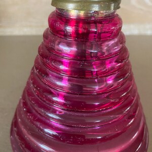 Pink Glass and Brass Beehive Shape Atomizer Vintage Flash | Etsy