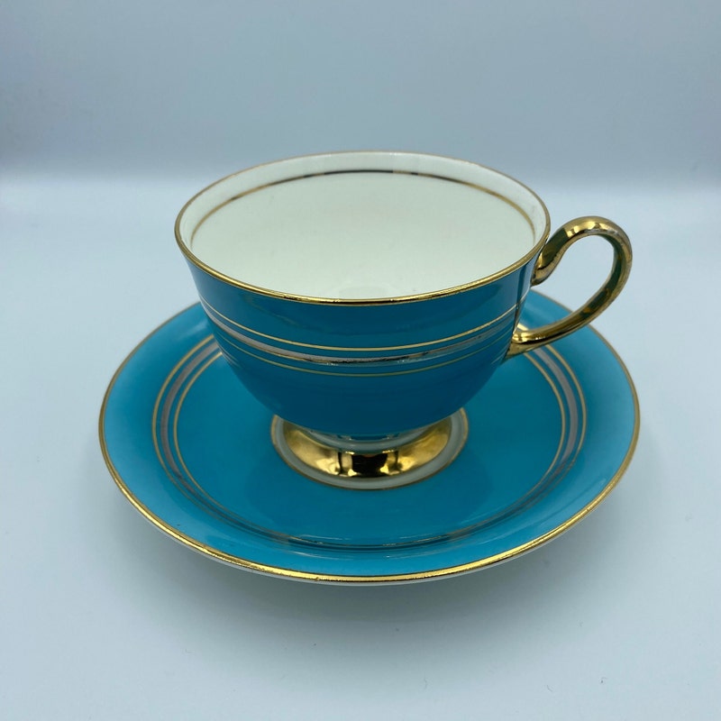 Turquoise Tea Cup - Etsy