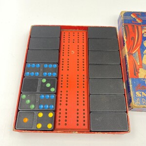 Vintage 1930s Sniff Game Dominoes Cribbage Combo No 804 Embossing Co ...