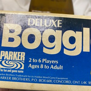 Boggle Deluxe Parker Brothers Hidden Word Game Vintage 1976 Board Game ...