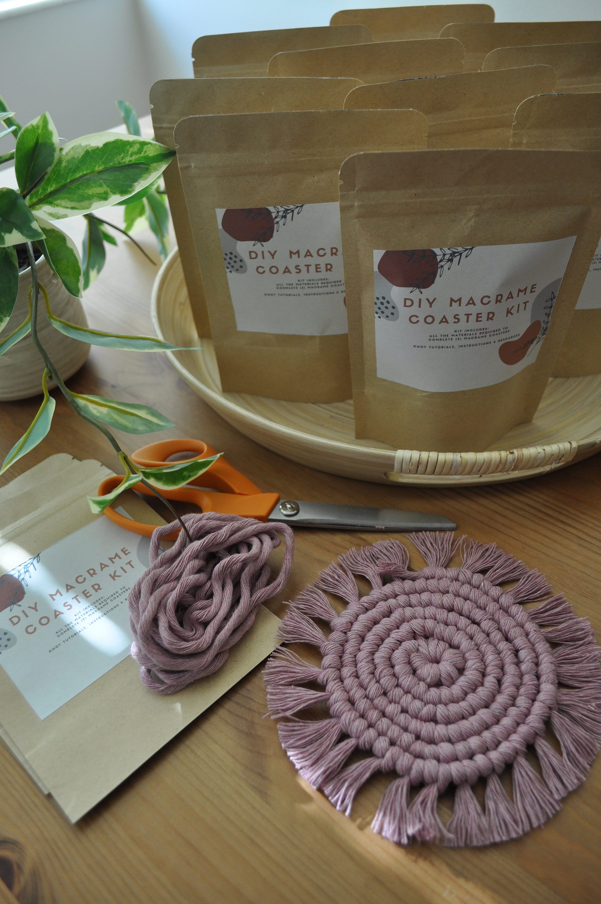 DIY Macrame Coasters Kit Tutorial - Etsy