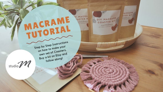 DIY Macrame Coasters Kit Tutorial - Etsy