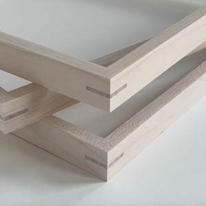 Maple Picture Frame / Custom Size Available / 1/2" Thin Edge Handmade ...