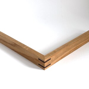 White Oak Picture Frame / Custom Size Available / 1/2" Thin Edge Solid ...