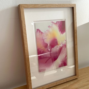 White Oak Picture Frame / Custom Size Available / 1/2" Thin Edge Solid ...