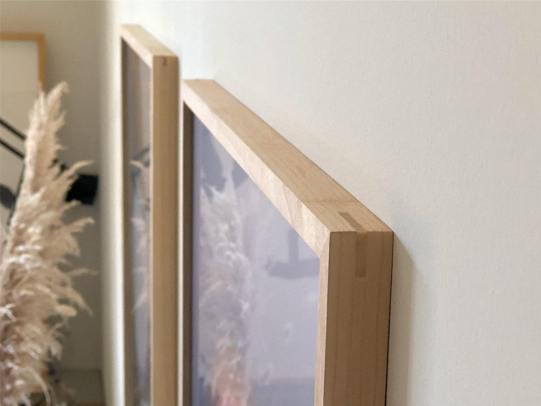 Maple Picture Frame / Custom Size Available / 1/2" Thin Edge Handmade ...