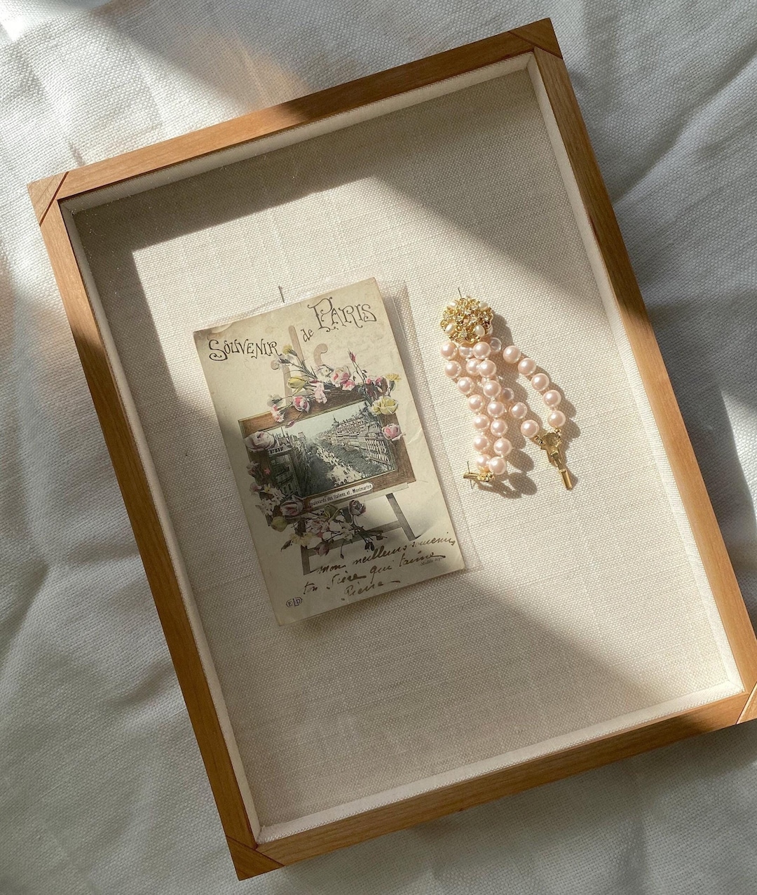 Custom Shadow Box Frame With Linen Backing and 1/2-inch Deep Spacer - Etsy
