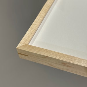 Maple Picture Frame / Custom Size Available / 1/2" Thin Edge Handmade ...