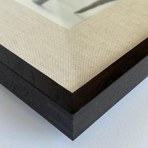 Wood Picture Frame With Linen Mat With Custom Beveled Window, Heritage ...