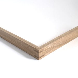 White Oak Picture Frame / Custom Size Available / 1/2" Thin Edge Solid ...