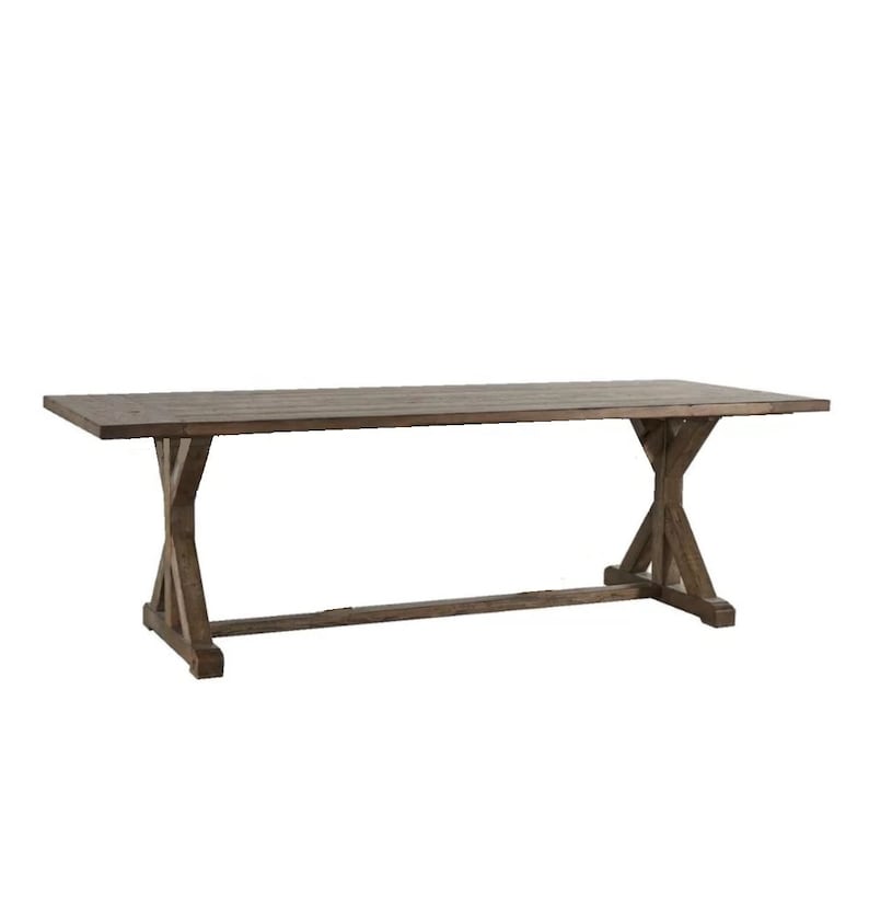 Farmhouse Solid Wood Dining Table - Etsy