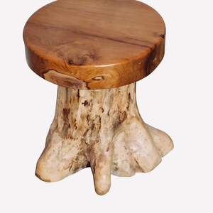 Teakwood Tree Trunk Stool - Etsy