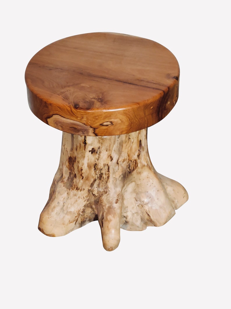 Teakwood Tree Trunk Stool - Etsy